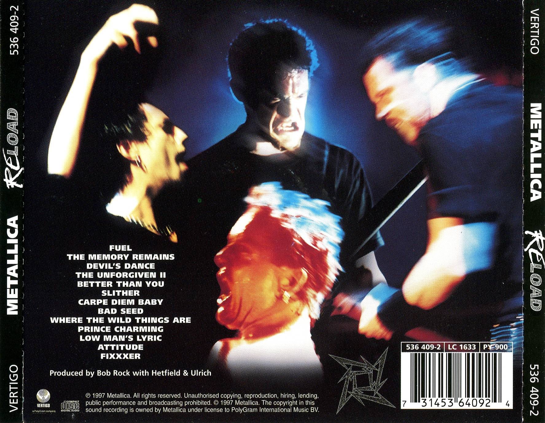 Metallica Reload : Back FR | CD Covers | Cover Century | Over 1.000.000 ...